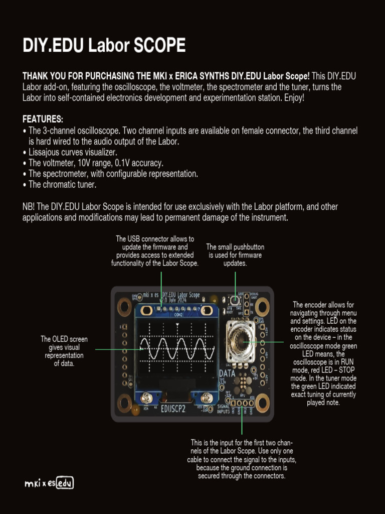 DIY.EDU Labor Scope Features Guide | PDF | Amplitude | Electronics