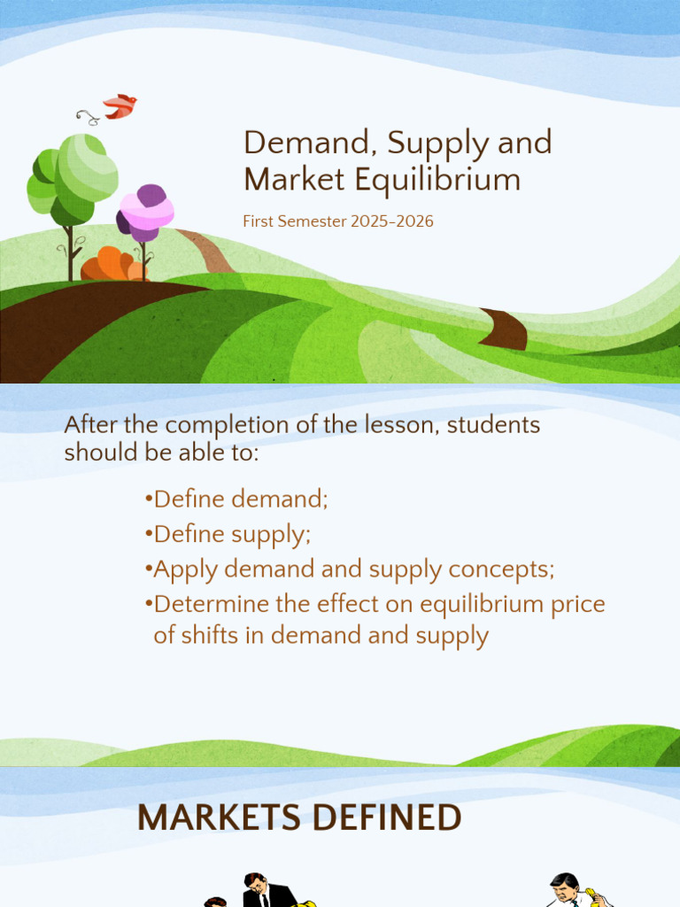 Demand, Supply, and Market Equilibrium Guide | PDF | Supply (Economics ...