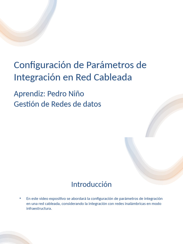 Configuracion Integracion Red Cableada | PDF | Punto de acceso ...