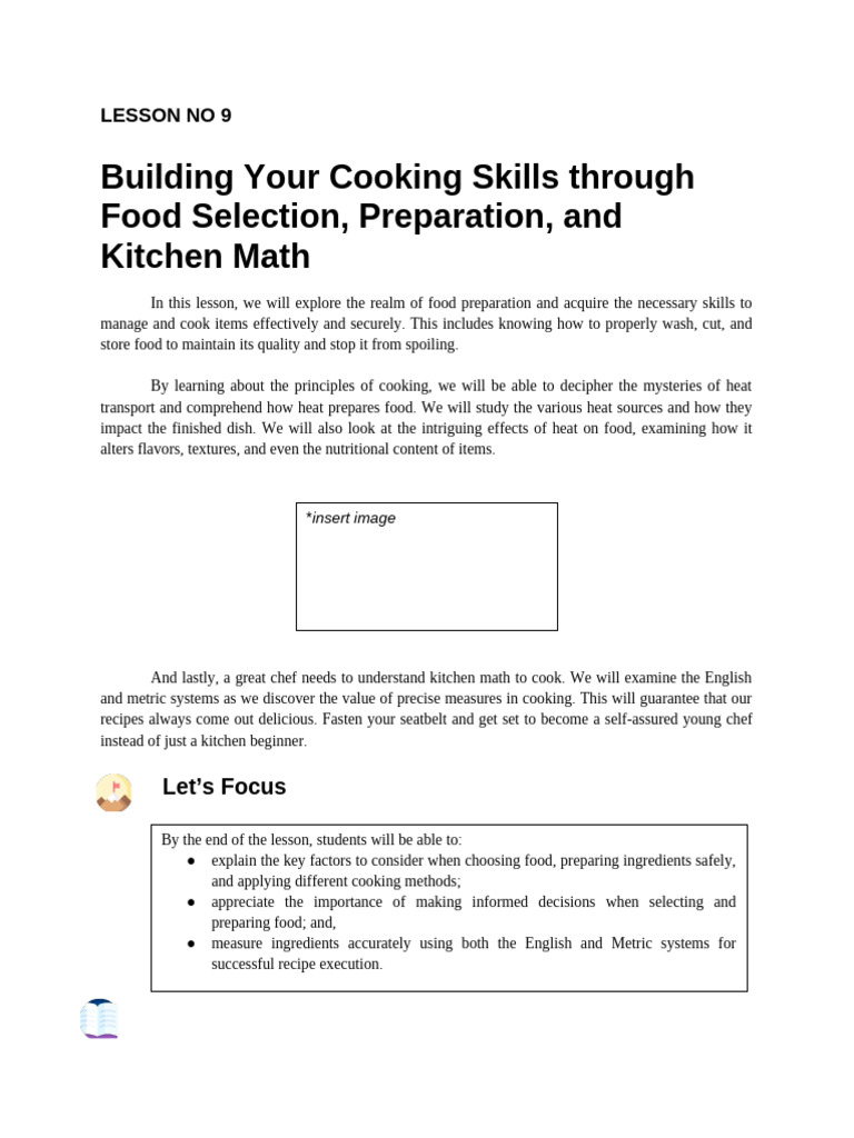 Cooking Skills: Food Prep & Kitchen Math | PDF | Tablespoon | Ounce
