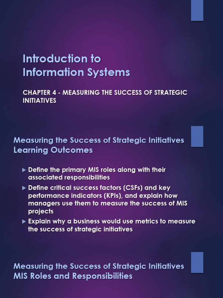 Measuring Success in MIS Initiatives | PDF | Performance Indicator ...