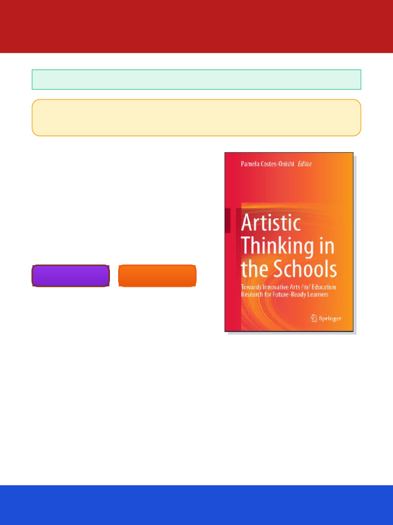 Artistic Thinking in the Schools Towards Innovative Arts in Education ...