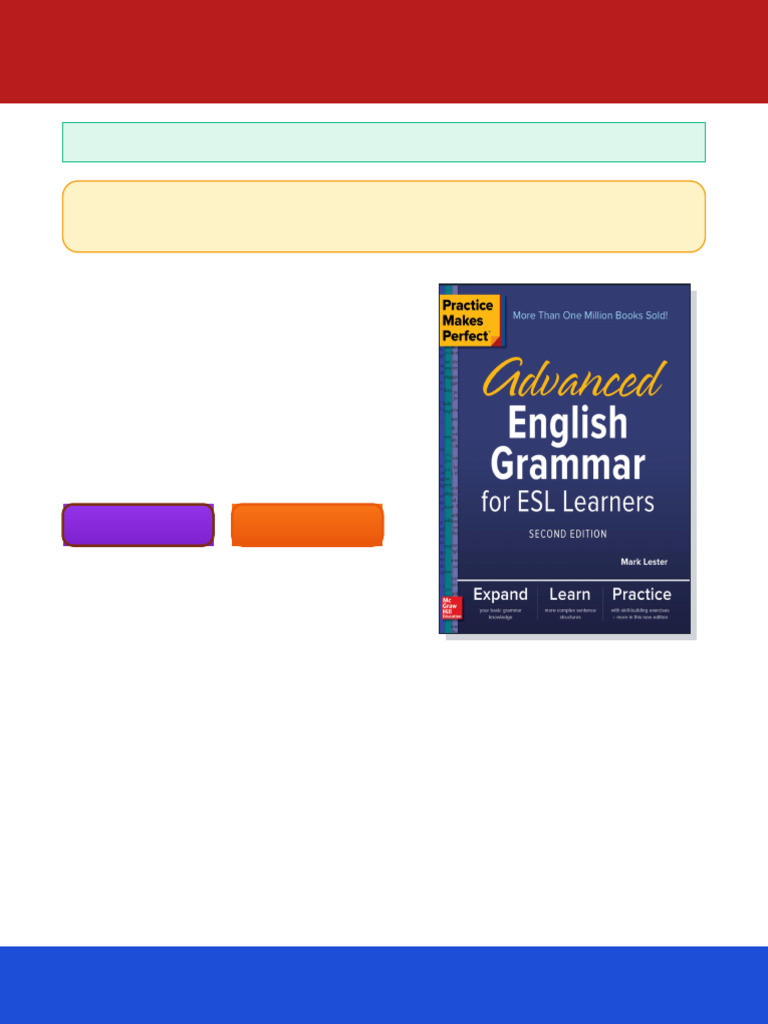 Practice Makes Perfect Advanced English Grammar for ESL Learners Second ...