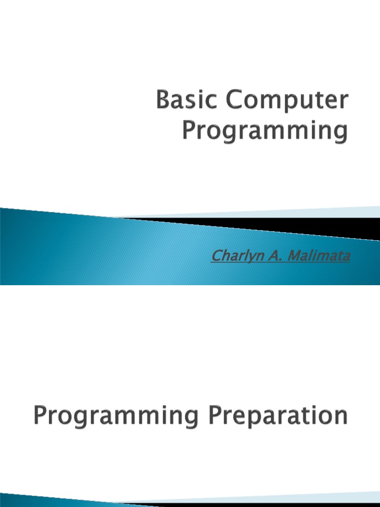 Basic Computer Programming Using VB6 | PDF | Algorithms | Variable (Computer Science)