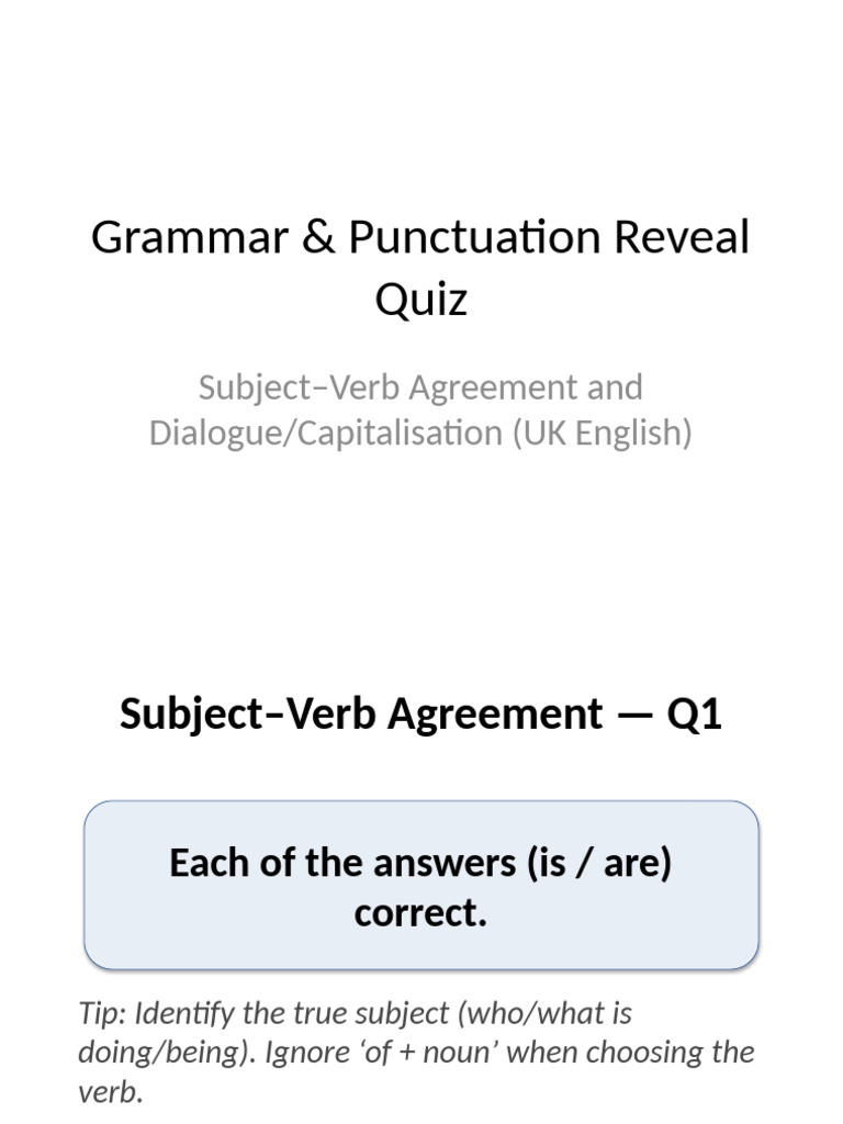 GRAMMAR Revision | PDF | Subject (Grammar) | Verb
