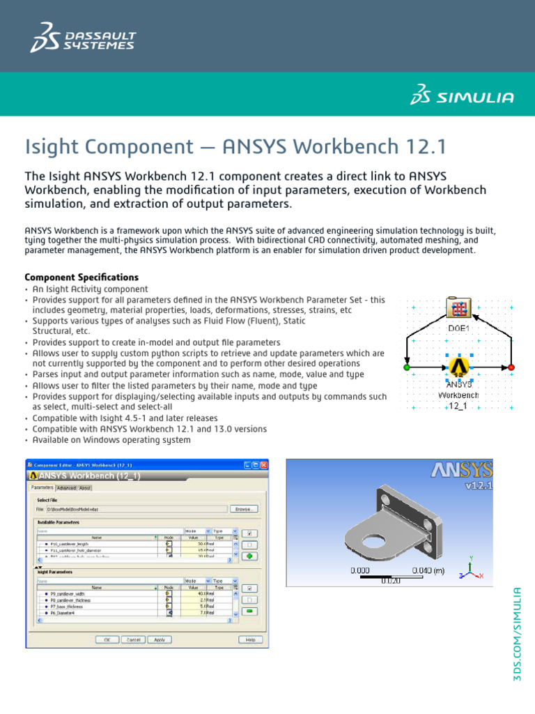 Isight Component for ANSYS Workbench 12.1 | PDF