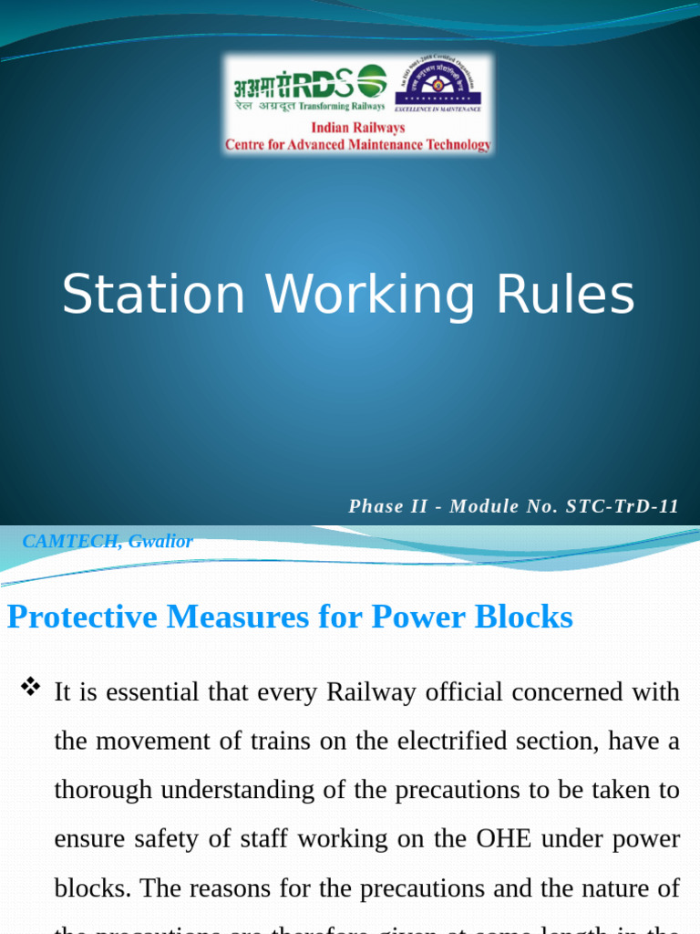 A - Station Working Rules | PDF | Manufactured Goods | Transport ...