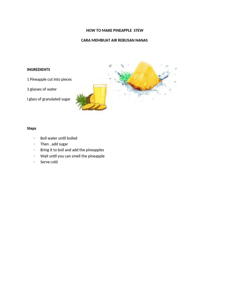 How To Make Pineapple Stew | PDF