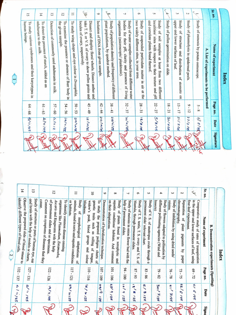 12th Biology Practical Book Solution PDF | PDF