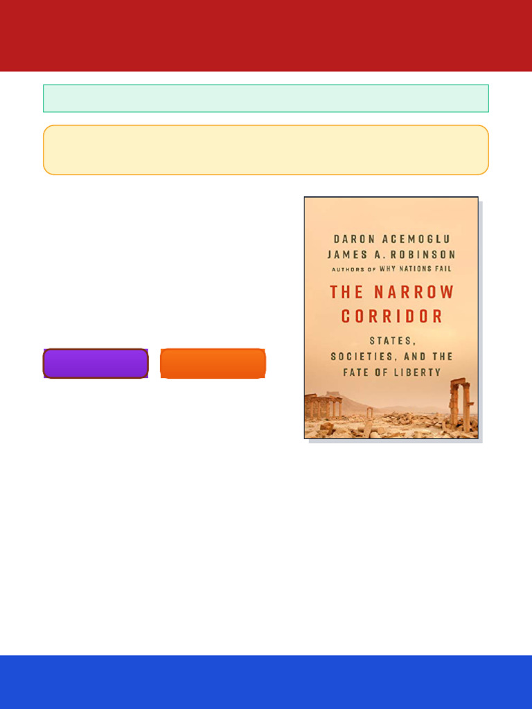 The Narrow Corridor: States, Societies, and The Fate of Liberty Daron ...