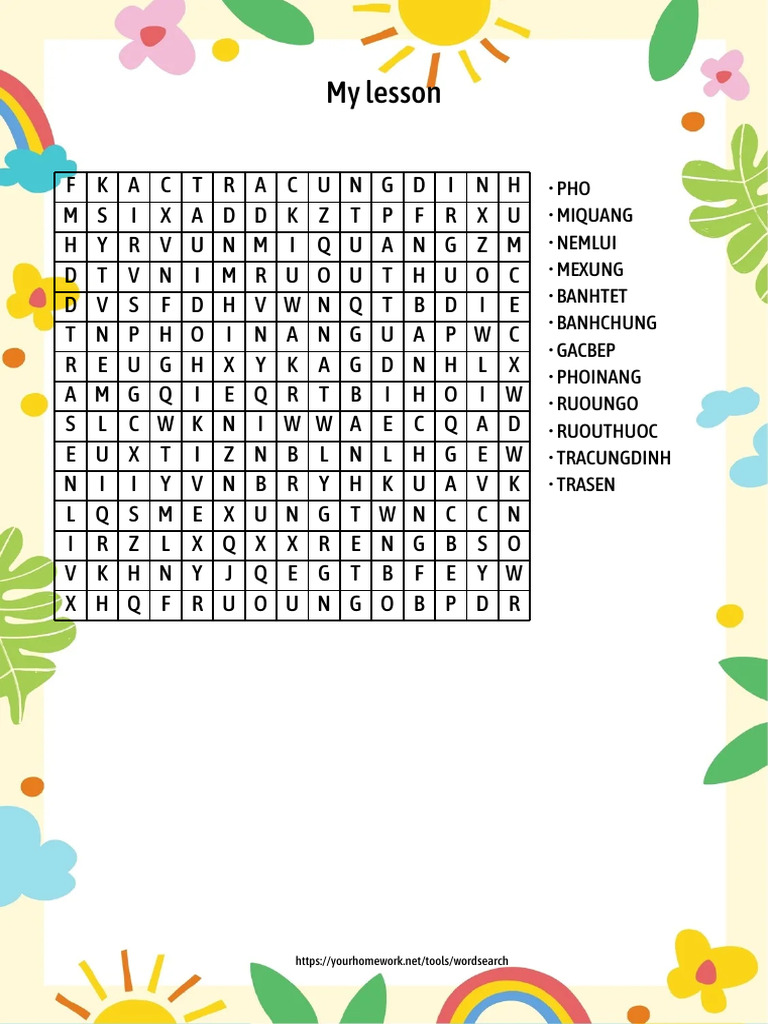 Word Search Puzzle Vocabulary Guide | PDF