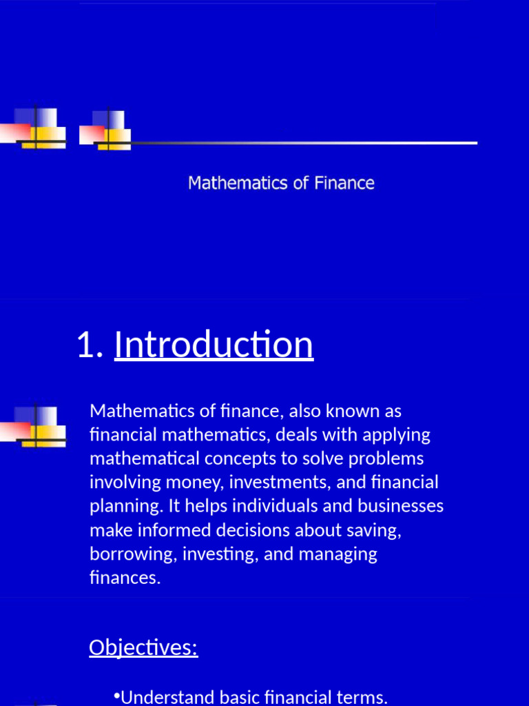 Mathematics of Finance | PDF