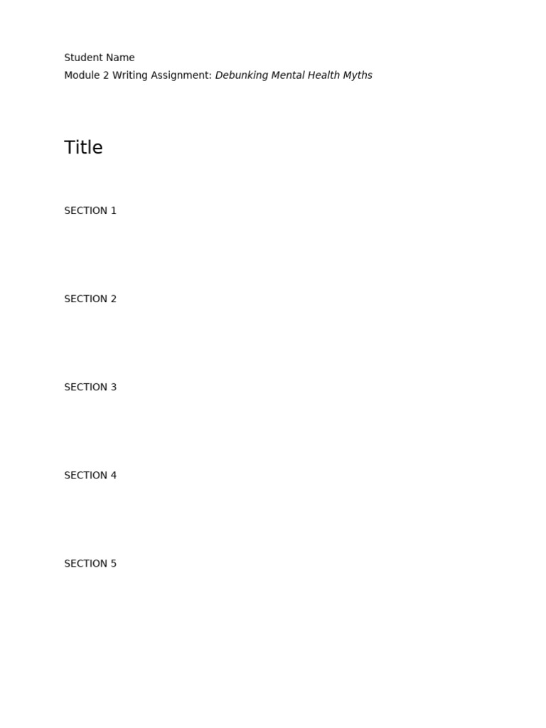 Module 2 Writing Assignment (PTSD) Template | PDF