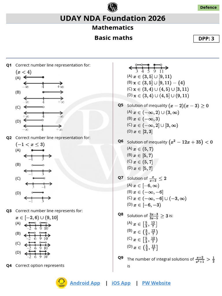 Basic Maths _ DPP 03 | PDF