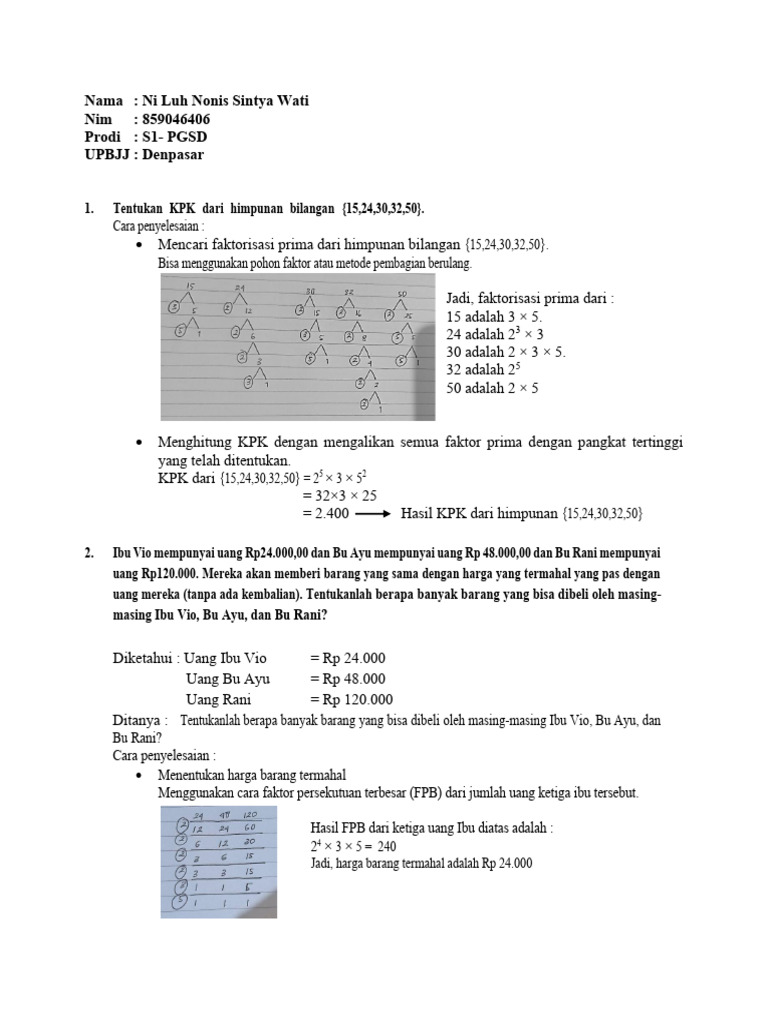 Aritmatika & Pengolahan Data Tugas 3 | PDF