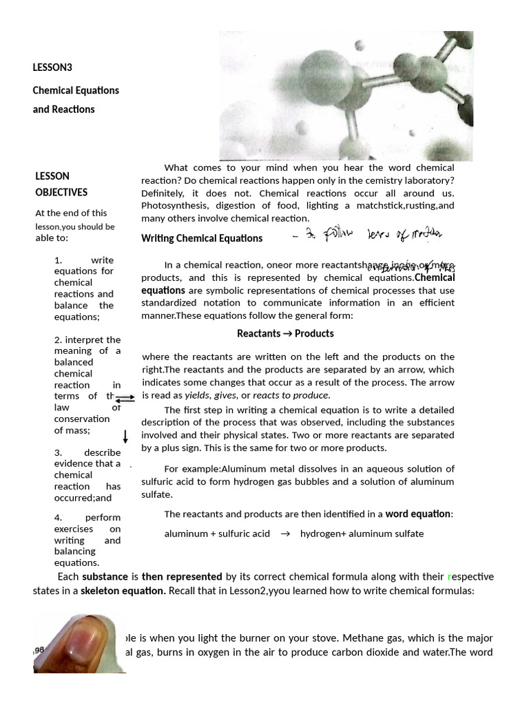 gen chem | PDF | Mole (Unit) | Chemical Reactions