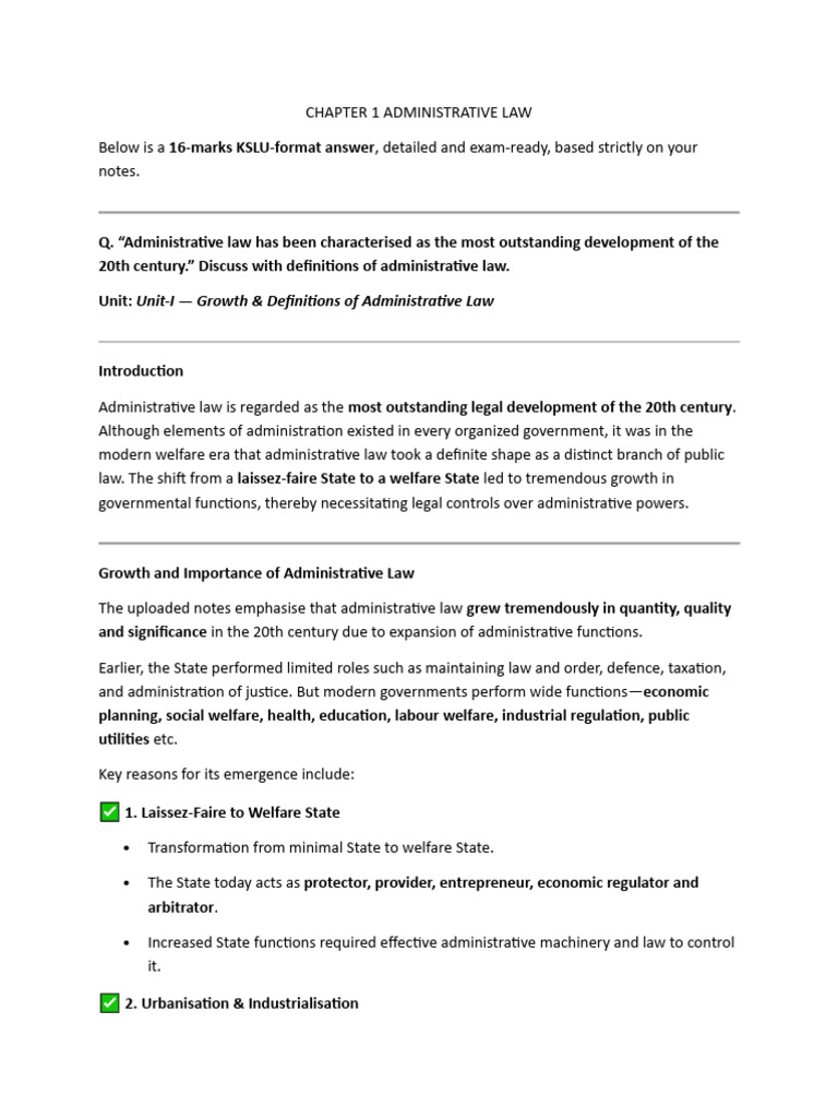 Understanding Administrative Law Essentials | PDF | Rule Of Law ...