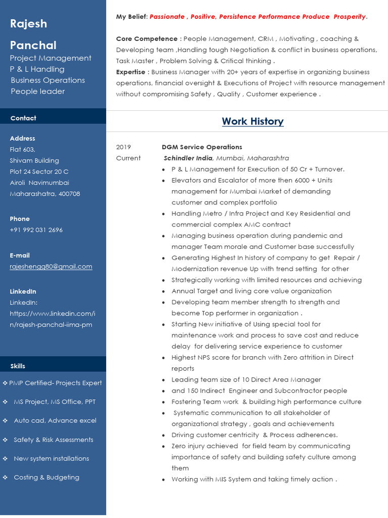 Rajesh - Panchal Resume 24 | PDF | Business