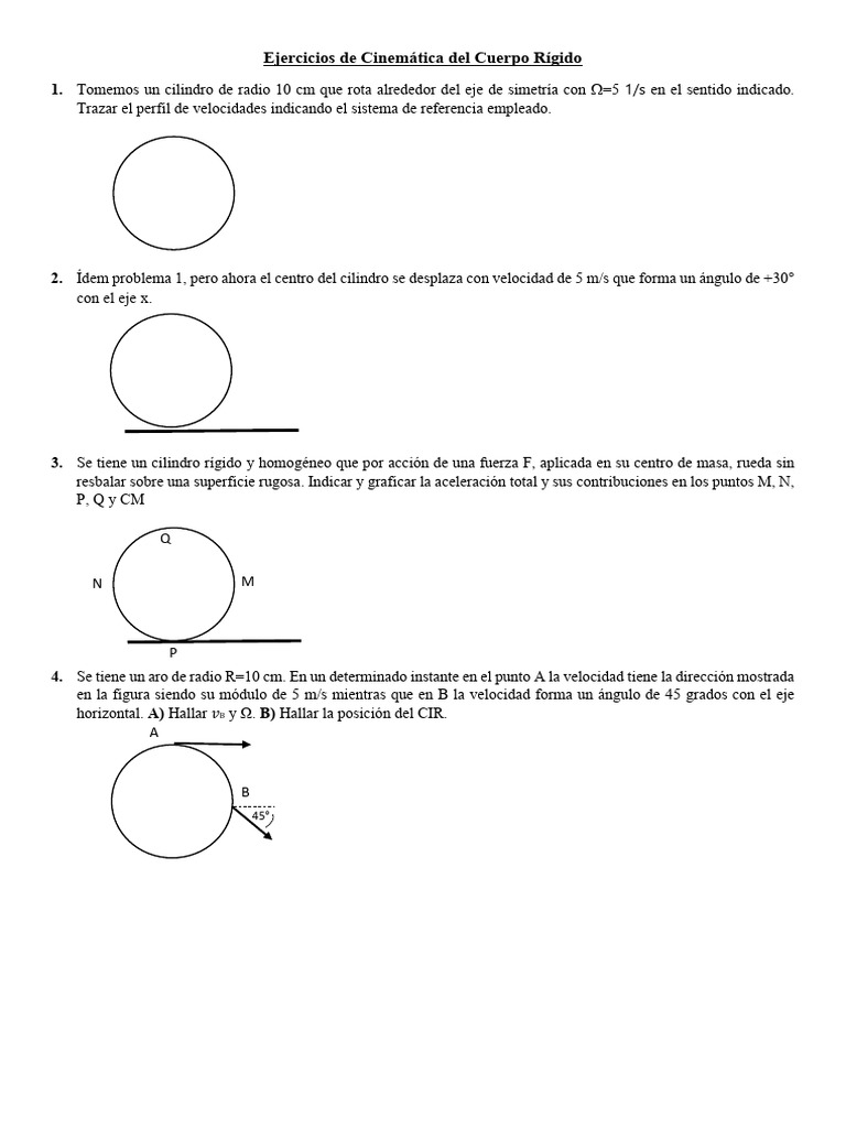 Ejercicios de Rígido e Hidro | PDF | Fricción | Fuerza