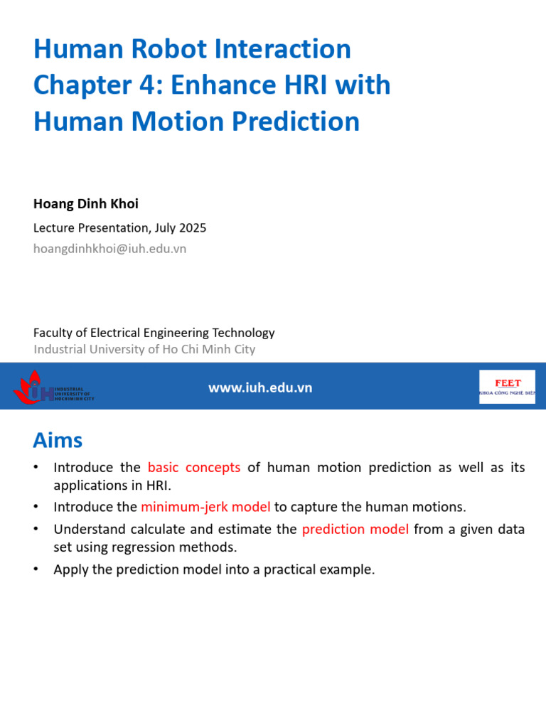 Human Motion Prediction in HRI | PDF | Prediction | Acceleration