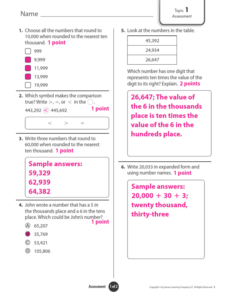 g4 Topic 1 Assessment Answer Key | PDF | Chess | Chess Theory