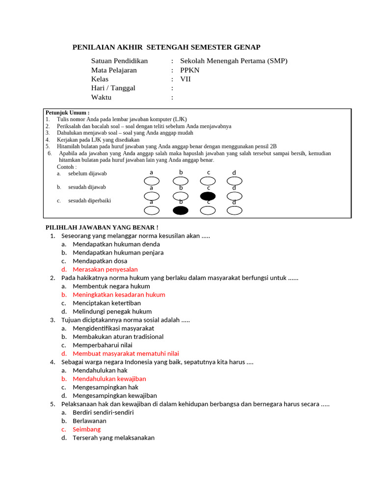 Soal Pts Genap Kls Vii Dan Viii | PDF