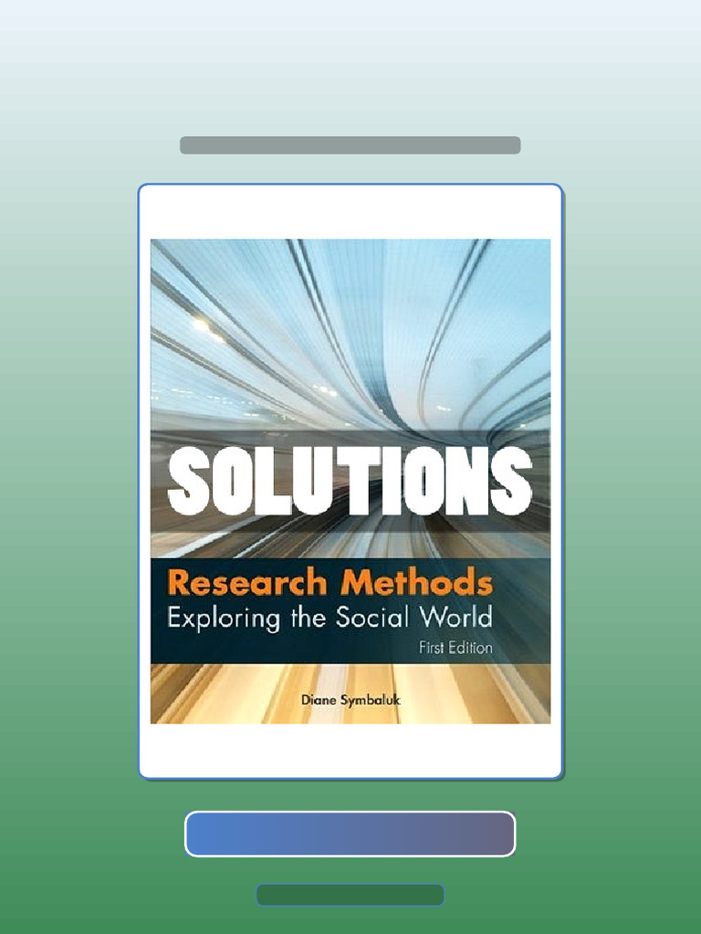 Research Methods Exploring the Social World Canadian 1 Ed Diane ...