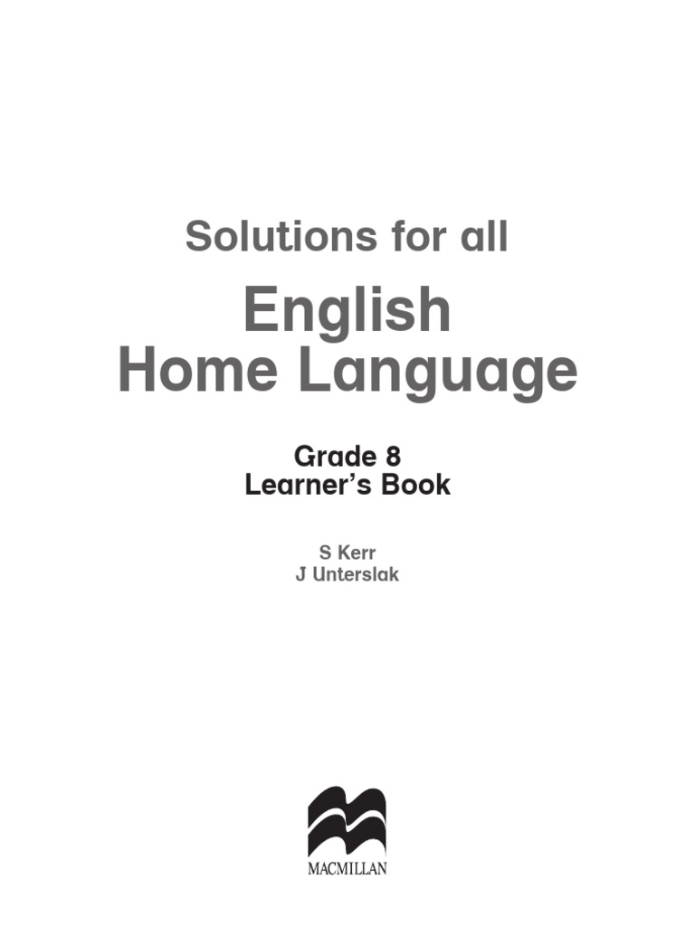 Grade 8 English Home Language Guide | PDF | Adverb | Noun
