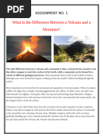 Mountain vs Volcano: Key Differences | PDF | Volcano | Mountains