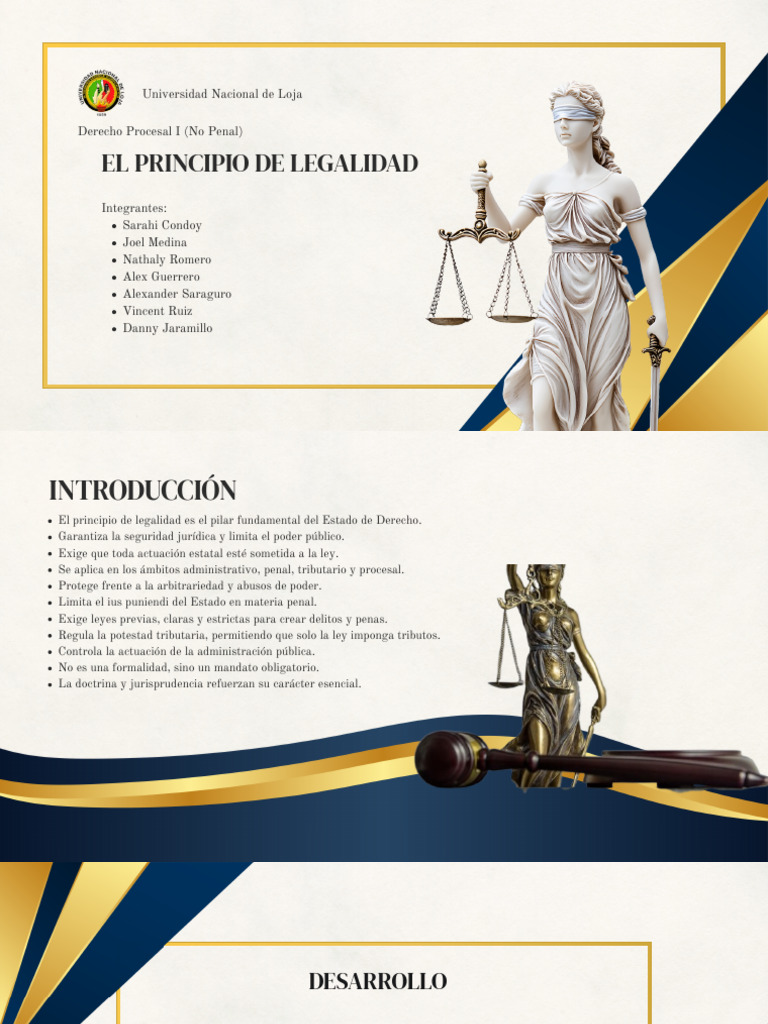 Presentación Del Principio de Legalidad | PDF