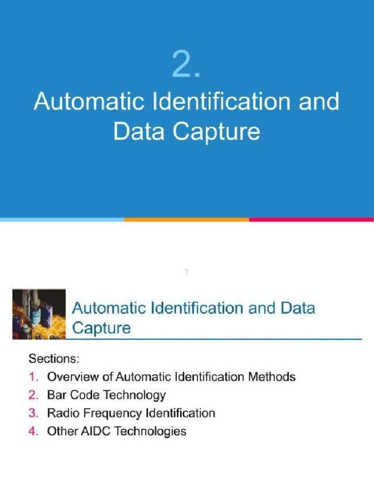 Automatic Identification and Data Capture | PDF