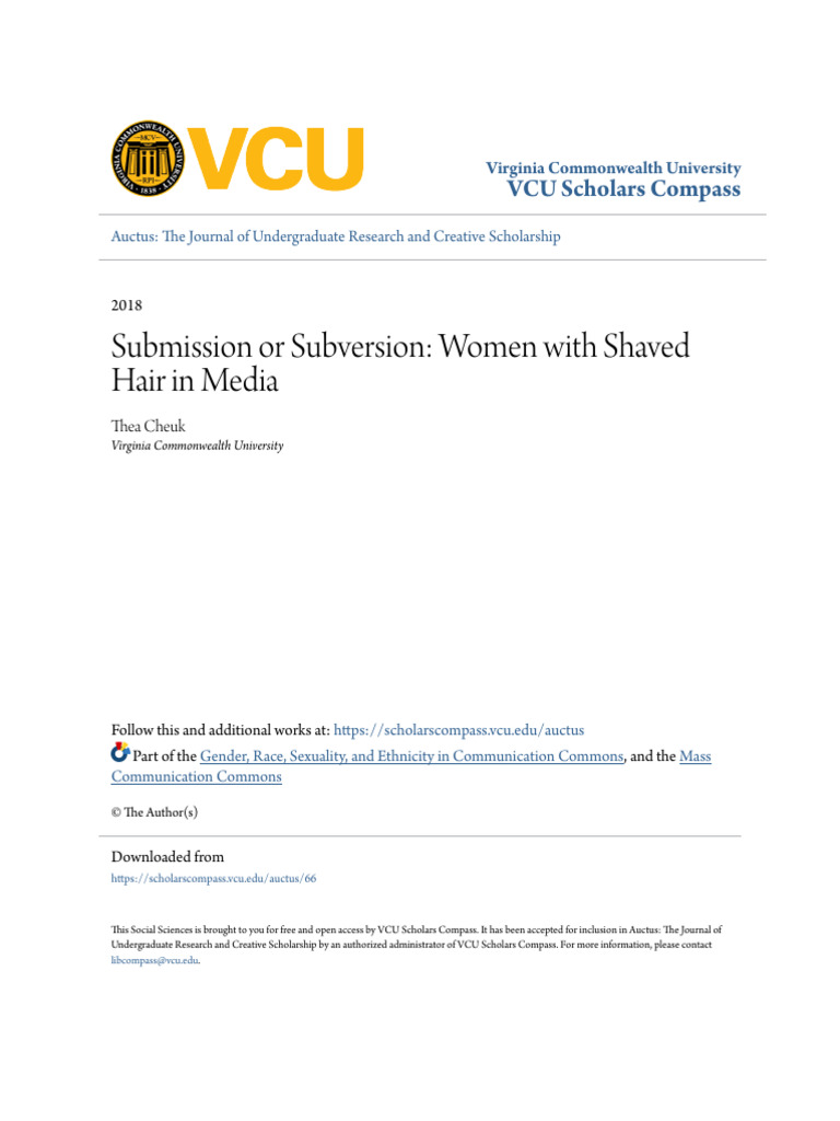 Submission or Subversion - Women With Shaved Hair in Media | PDF | Hair ...