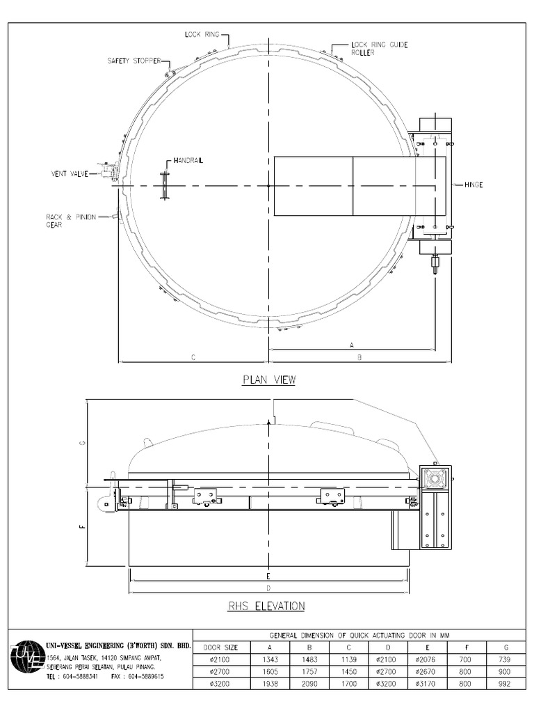 Drawing Clutch Door 2700mm | PDF