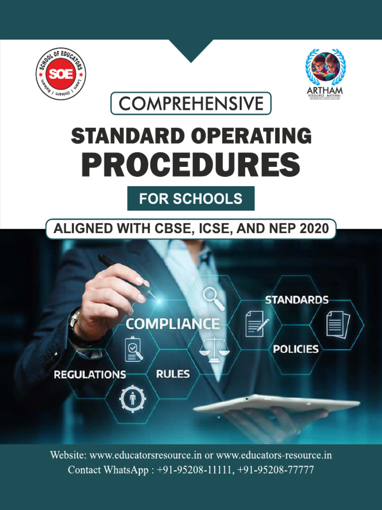 Standard Operating Procedure (SOP) Cum Manuals for Schools | PDF