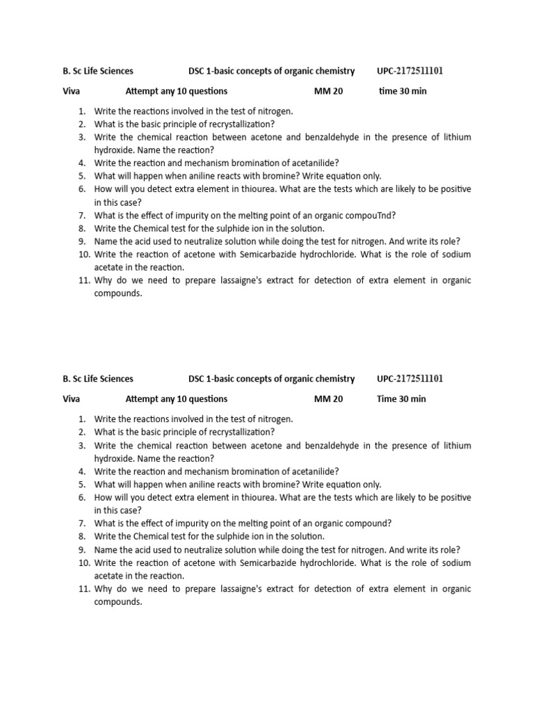 Viva Semester 2 Life Sciences | PDF