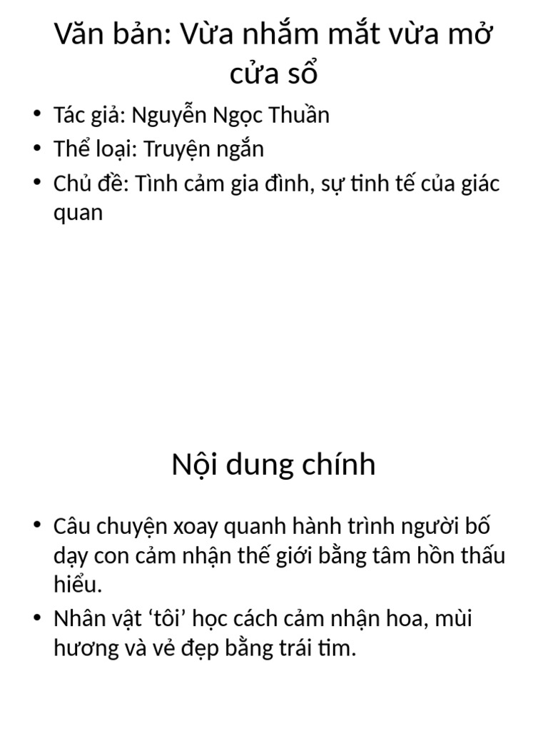 Slide Vua Nham Mat Vua Mo Cua So | PDF