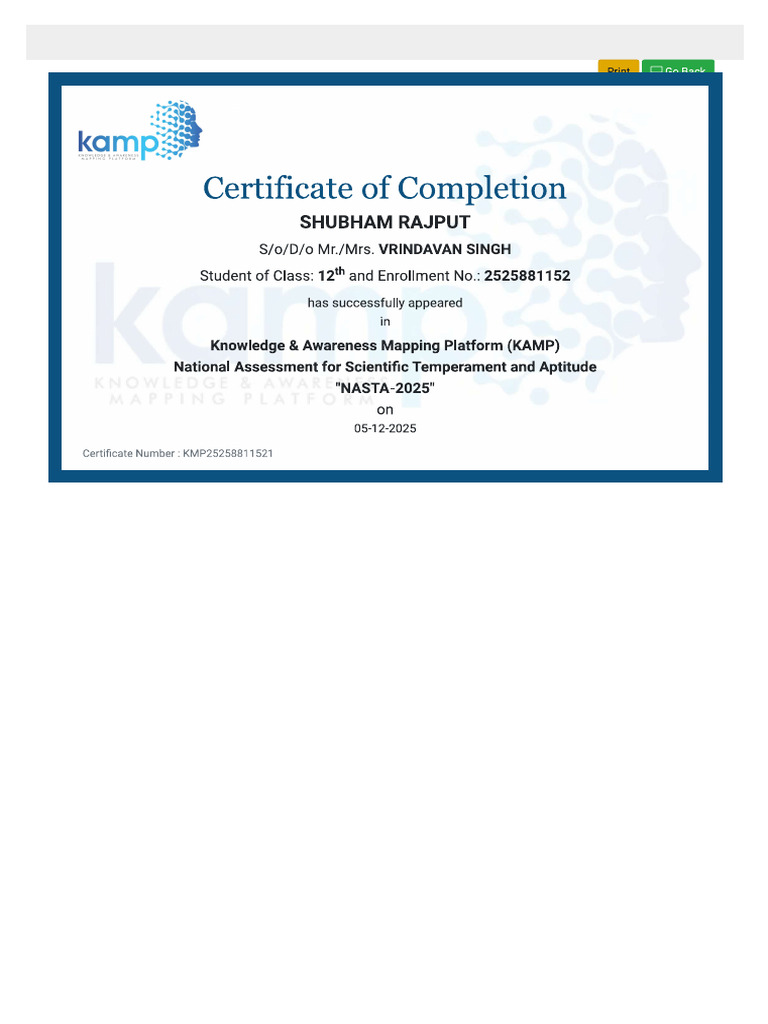 Kamp (Shubham | PDF
