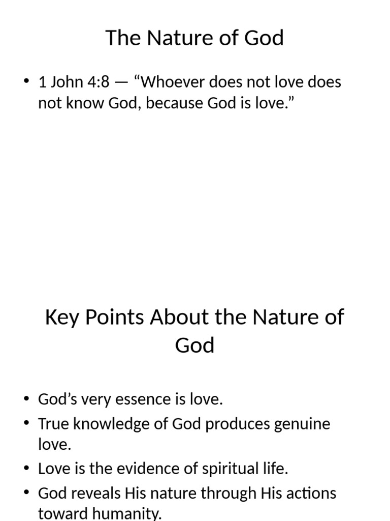 Nature of God Presentation | PDF