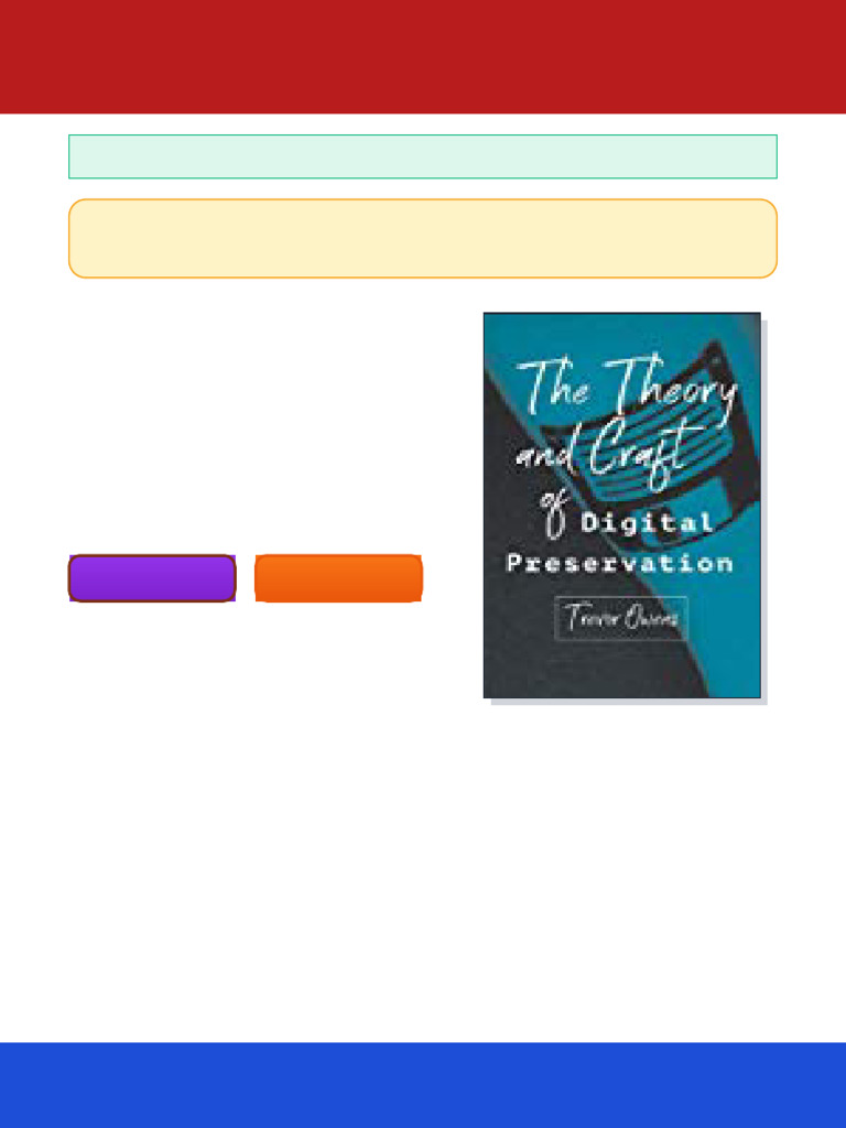 The Theory and Craft of Digital Preservation Trevor Owens ebook ...
