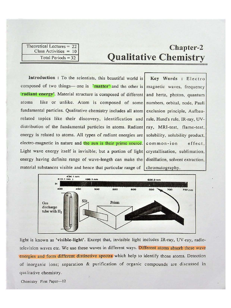 Chemistry 1st Paper - Chapter 02 | PDF