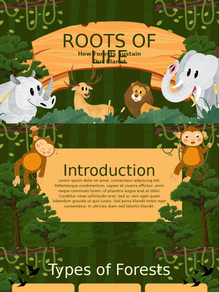 Green and Brown Illustrative Forest Presentation | PDF