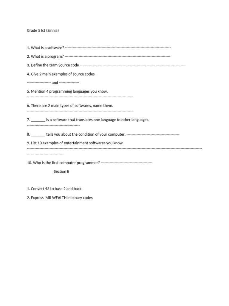 Autmn Term ICT Grade 5 | PDF