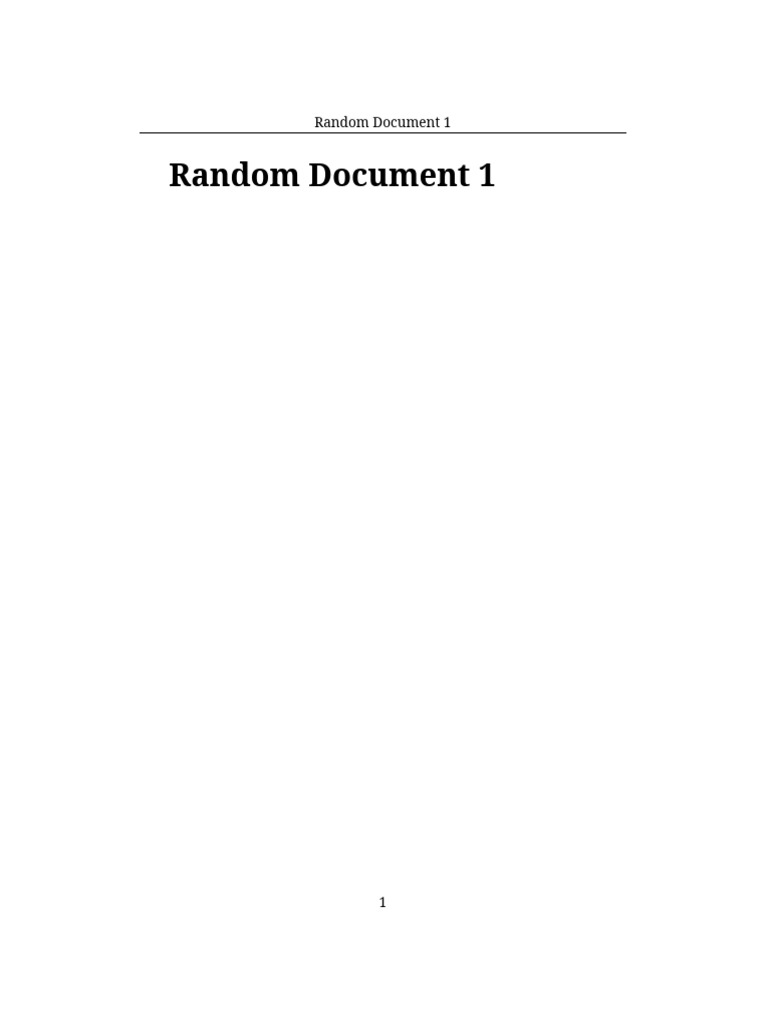 Random Document 1 | PDF