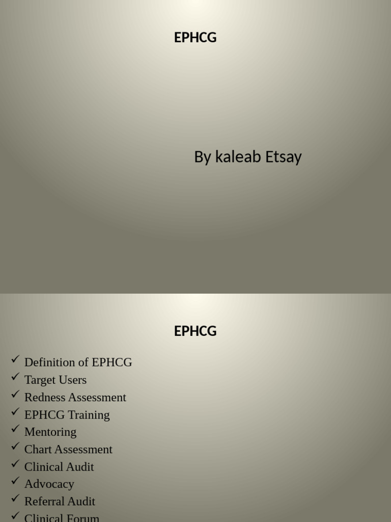 EPHCG Implementation Guide and Assessment | PDF | Health Professional ...