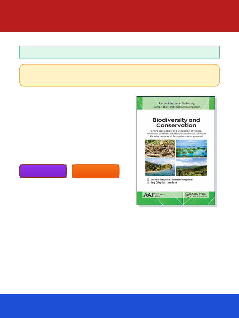 Biodiversity and Conservation Characterization and Utilization of ...