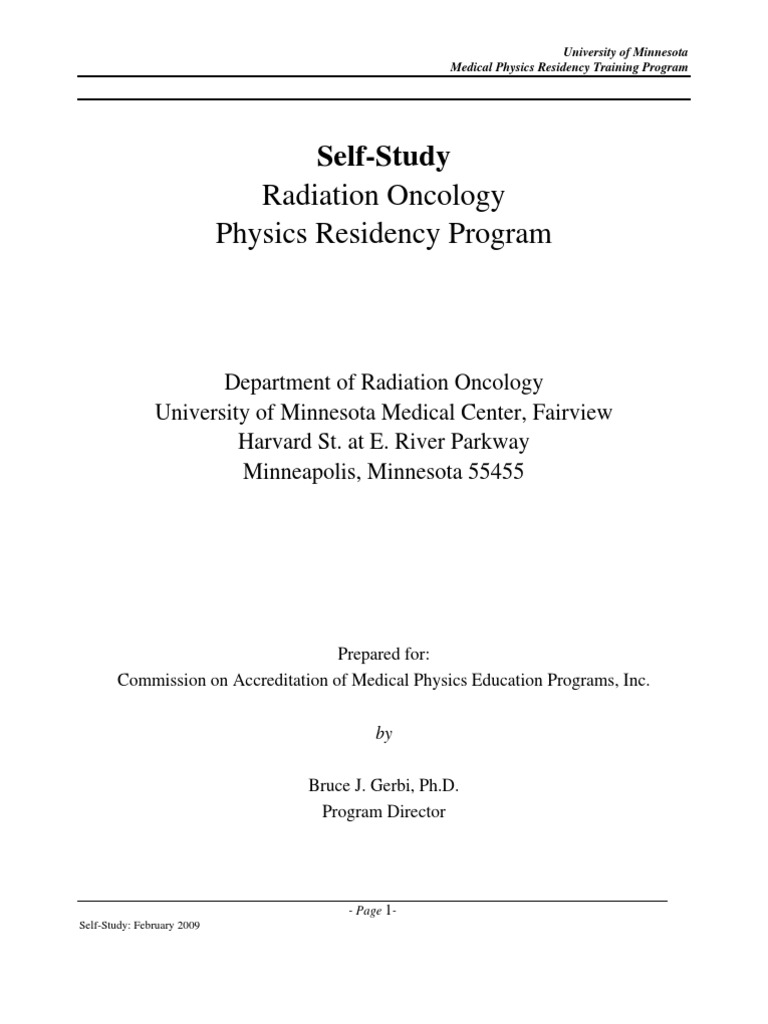 Rad Onc Physics Self Study | PDF | Medical Physics | Residency (Medicine)