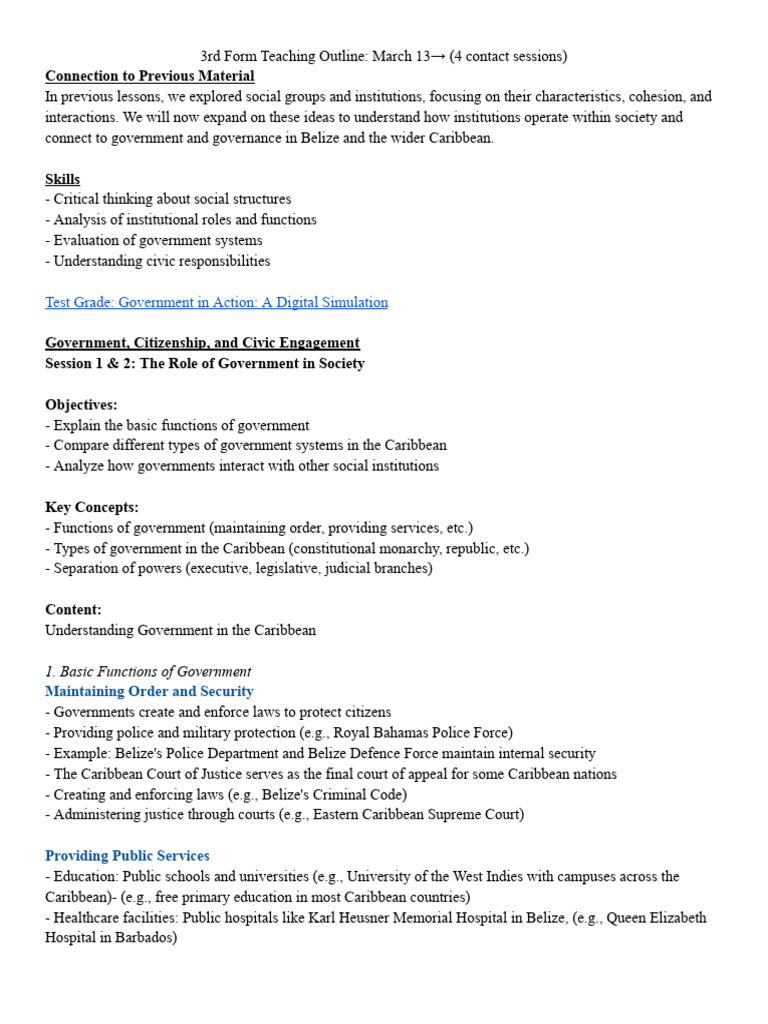 Understanding Government in the Caribbean | PDF | Citizenship | Heads ...