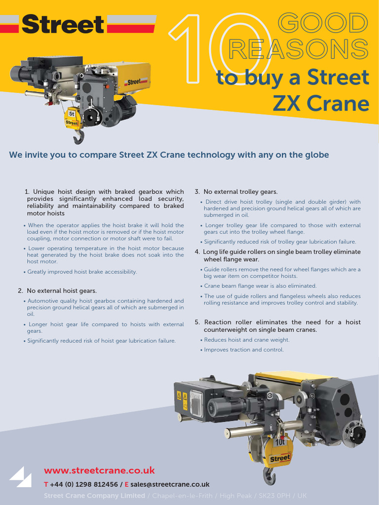 10 Good Reasons To Buy A Street Crane | PDF | Crane (Machine) | Gear