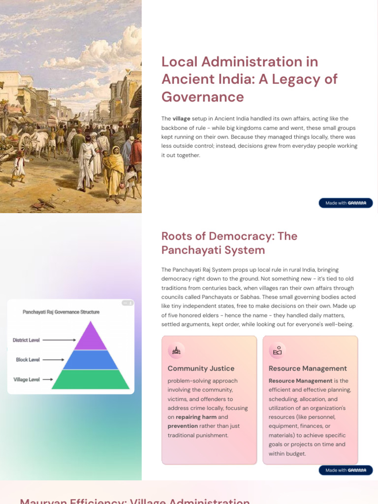 Ancient India's Local Governance Legacy | PDF | City | Governance