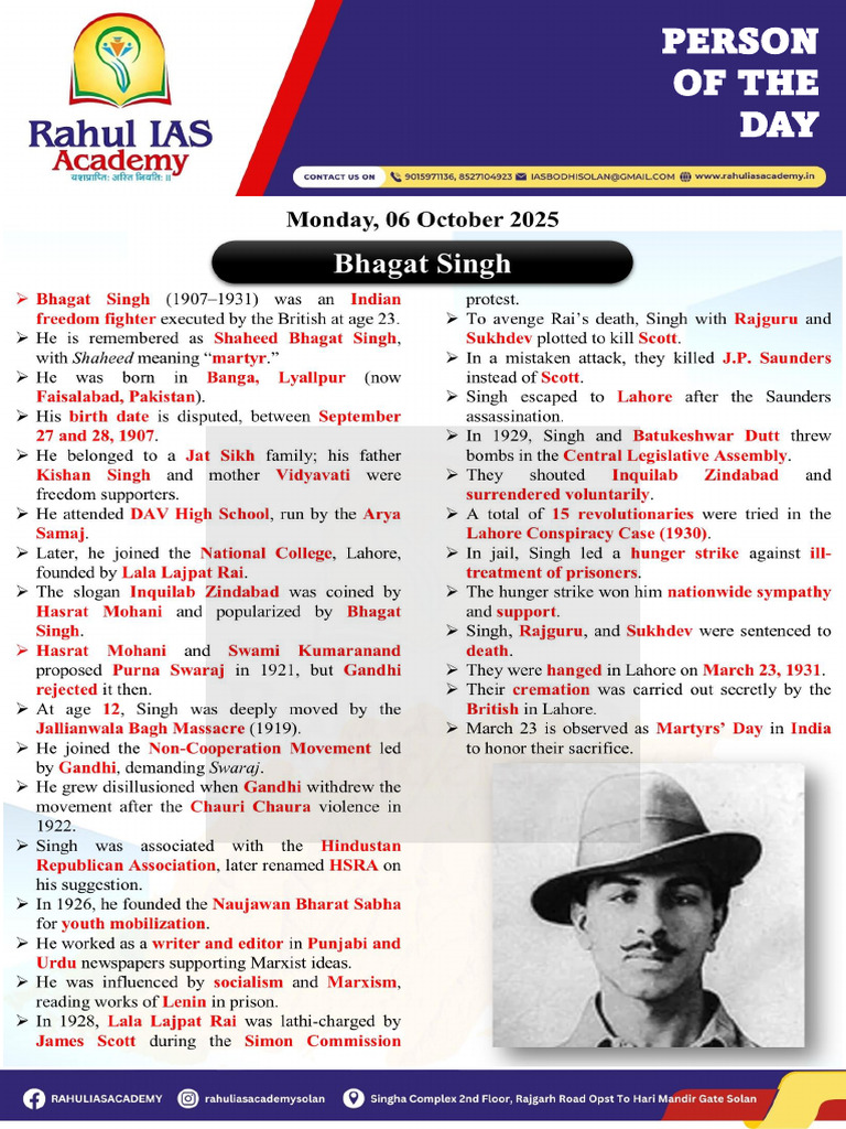 06-Oct-25 PersonOTDE Rahul IAS Academy-DS | PDF